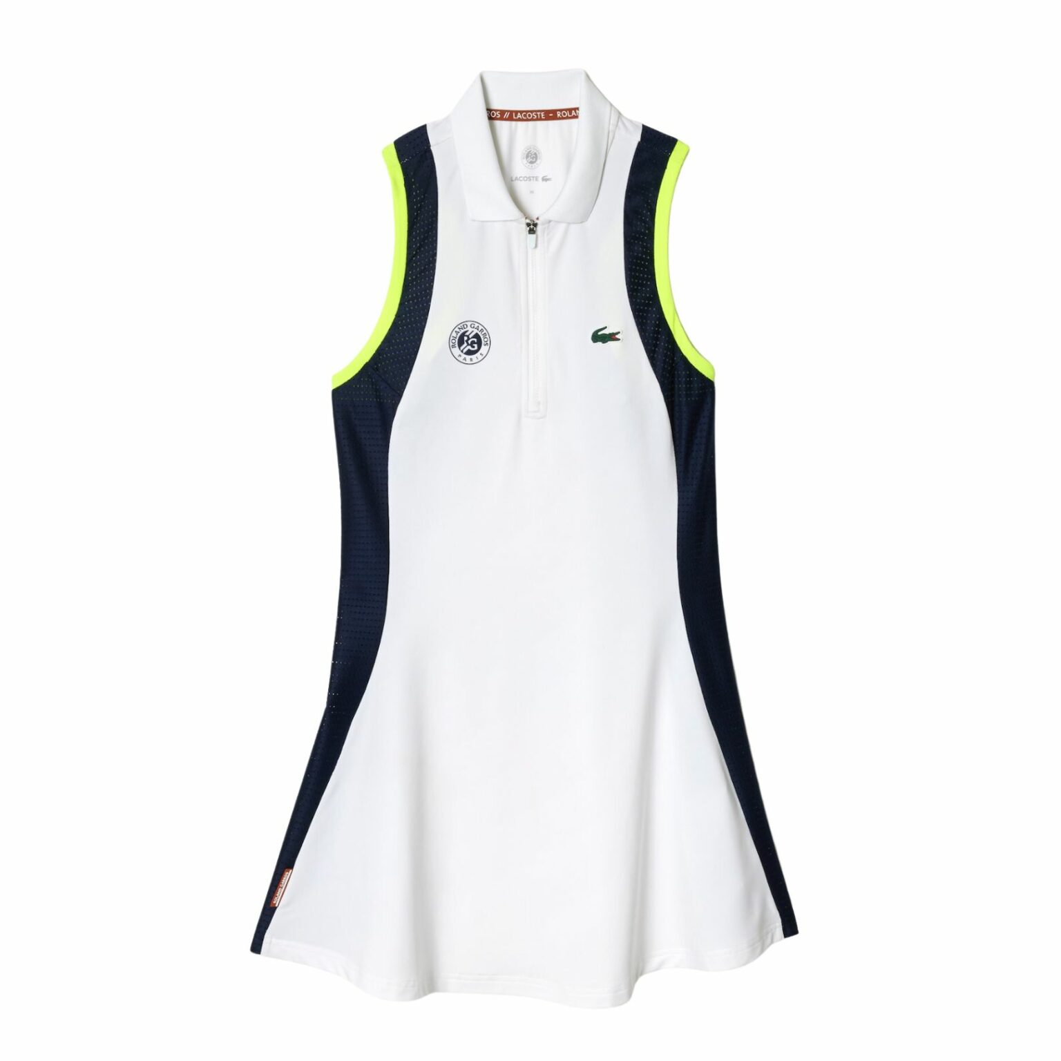 Lacoste Sport Roland Garros Dress White/Navy/Ledge - TennisXpert
