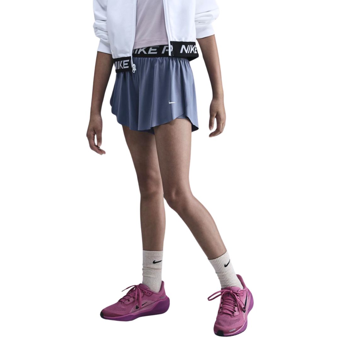 Nike Pro Girls Dri-FIT 2-in-1 Shorts Indigo | Shorts