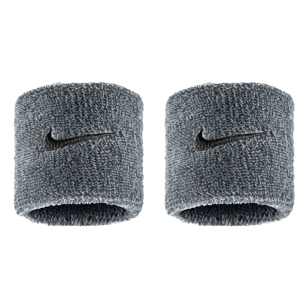 Nike Swoosh Classic Wristbands 2-Pack Grey/black - TennisXpert